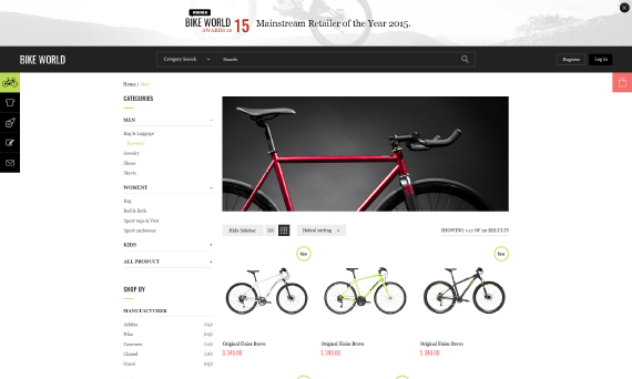 BikeWorld - Responsive HTML5 Template